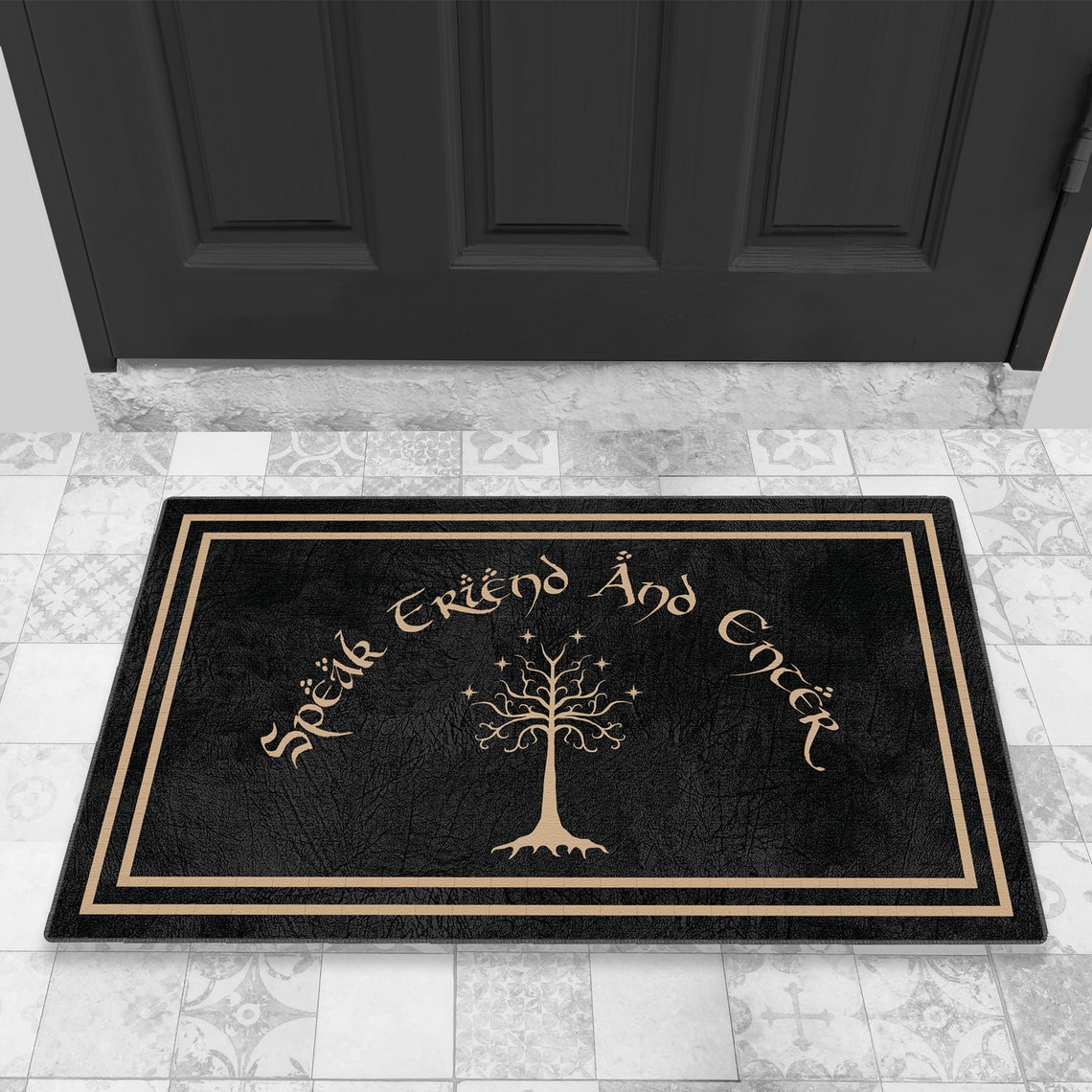 Speak Friend and Enter Indoor Doormat LOTR Welcome Mat TV Show - Etsy