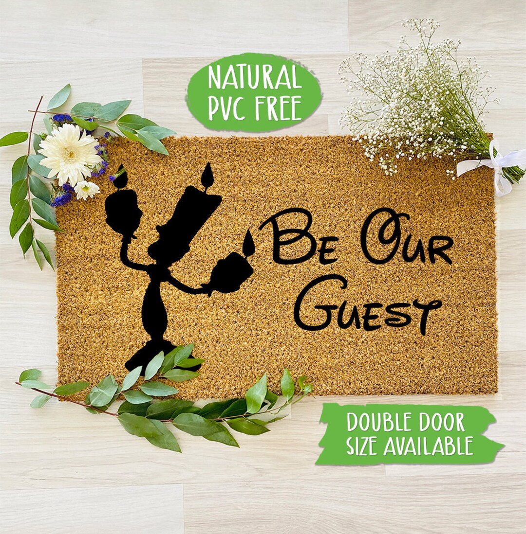 Be Our Guest Doormat Natural Eco Friendly Coir Latex Mat Funny Movie ...