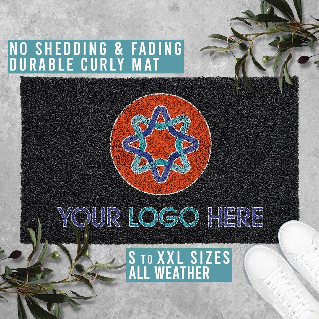 Your Logo Company Name Custom Doormat Business Welcome Mat Personalized ...
