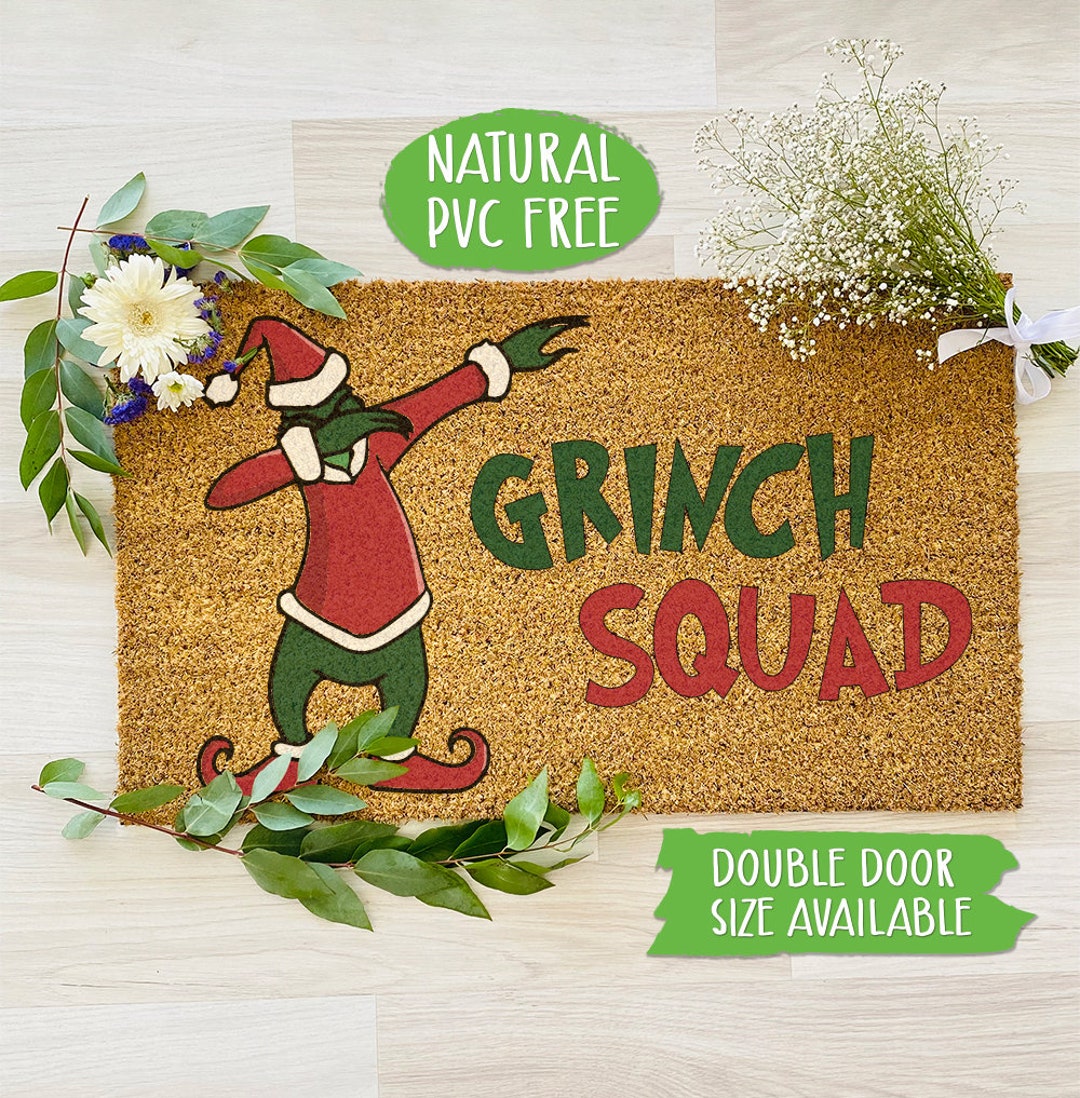 Grinch Squad Doormat, Merry Grinchmas Christmas Doormat, Funny Welcome ...