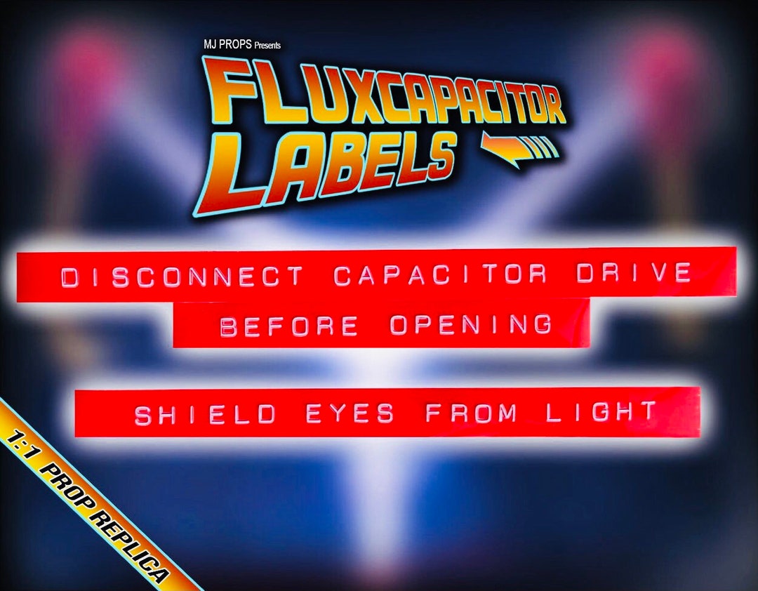 Flux Capacitor Labels - Etsy