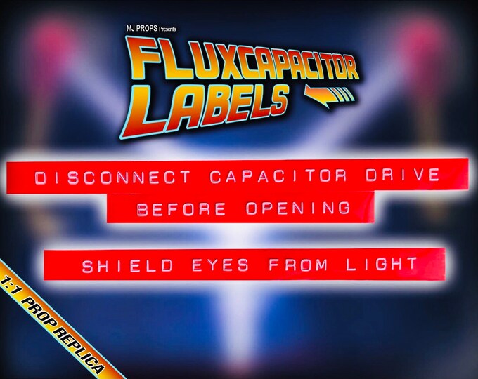 Flux Capacitor Labels - Etsy