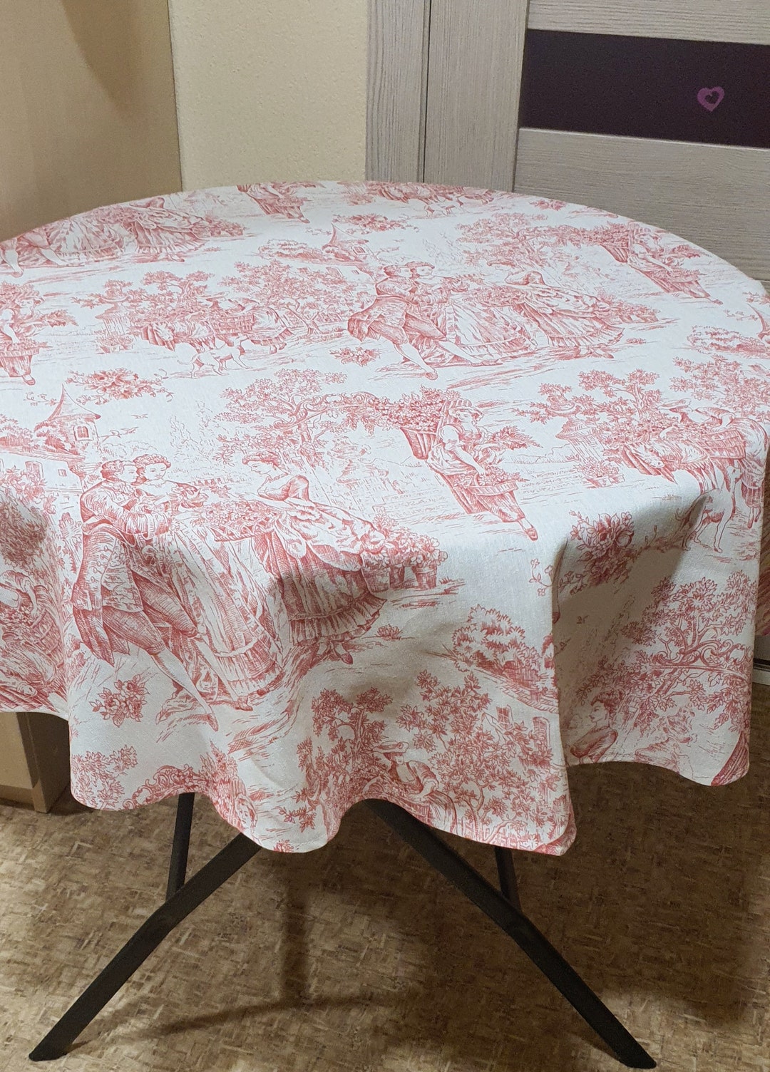Toile Tablecloth Custom Round Oval Tablecloth Rectangle Square ...