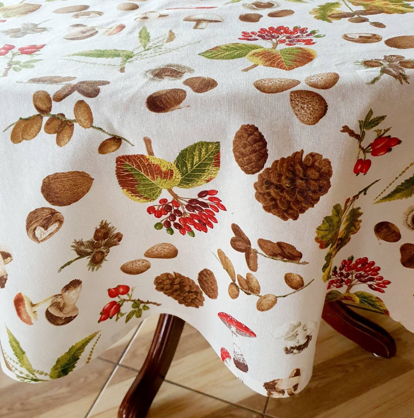 Cottagecore Tablecloth Mushrooms Tablecloth Cotton Tablecloth - Etsy