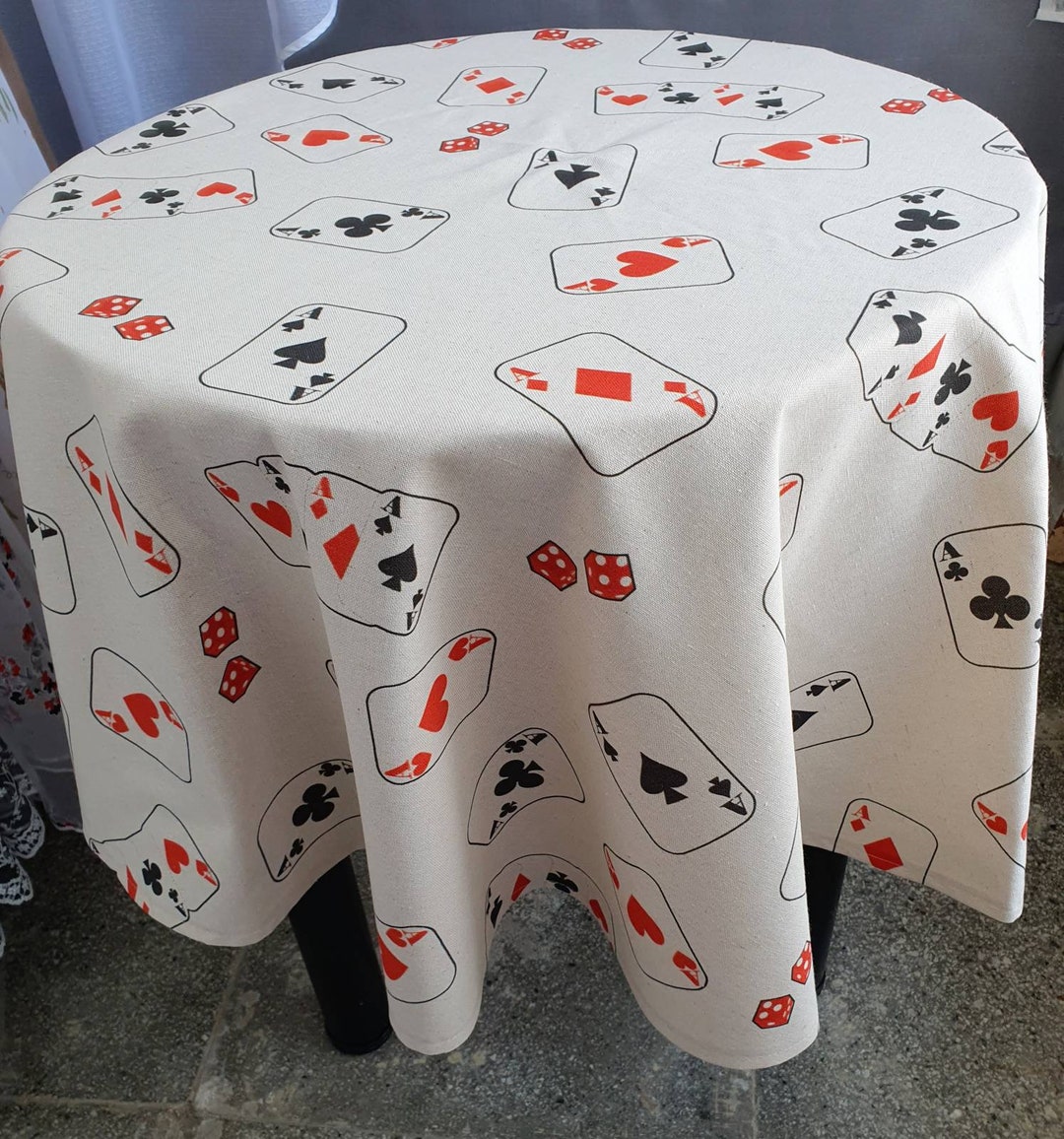 Playing Cards Tablecloth Custom Tablecloth Cotton and Linen Tablecloth ...
