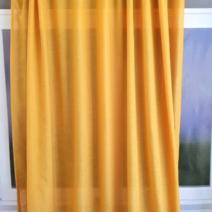Sheer Curtains | Yellow Curtains | Window Curtains | Mustard Yellow ...
