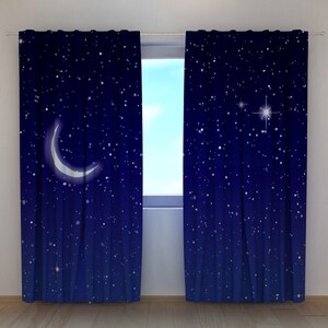 Window Curtains Starry Sky Curtains Blackout Curtains - Etsy