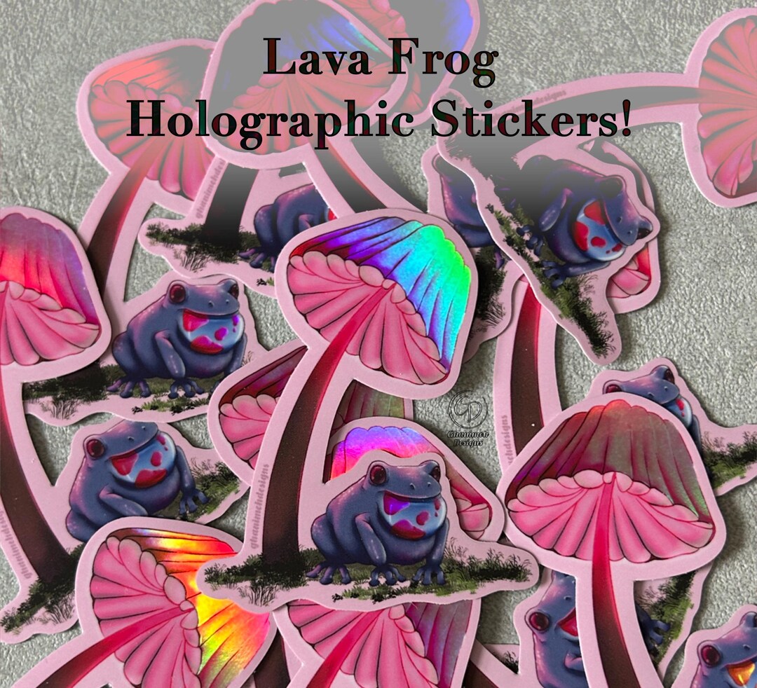 Lava Frog Holographic Stickers! - Etsy
