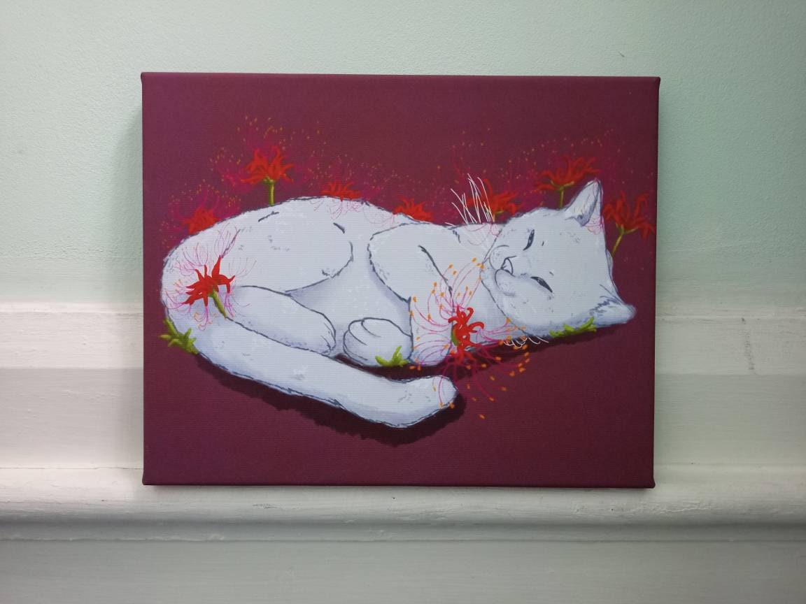 Spook and the Spider Lilies Canvas Print & short story - Etsy.de