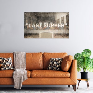 Last Supper Reproduction Canvas Banner, Leonardo Da Vinci Canvas Flag ...