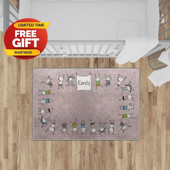 Personalized Nursery Rug Baby Girl Baby Boy Gift Bedroom Rug - Etsy UK
