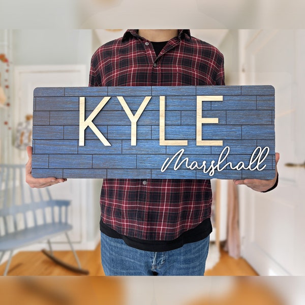 Raised Letters Name Plate - Etsy