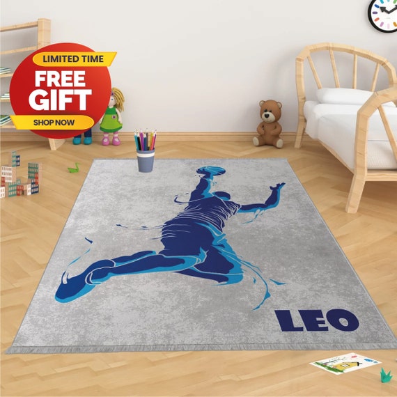 Personalized Kid Rug Nursery Rug Basketball Boy Gift Bedroom | Etsy