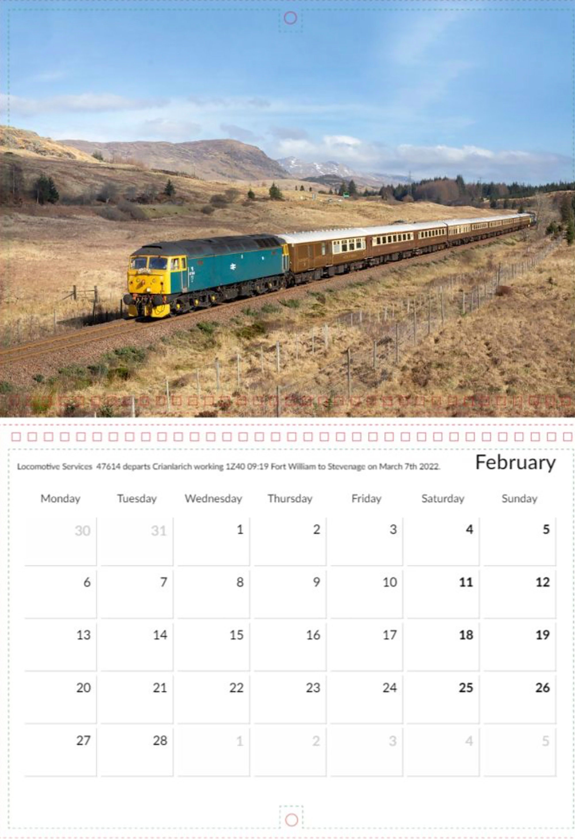 A3 2023 RAILWAY CALENDAR - Etsy UK