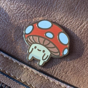 Cute Mushroom Pin, Hard Enamel Pin, Gold Lapel Pin, Kawaii Pin Gift ...