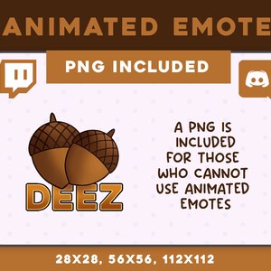 DEEZ NUTS Animated Emote | Youtube Emote, Discord Emote, Twitch Chat ...