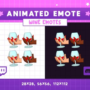 Animated Wine Glass Emote, Discord, Twitch Emote, Streamer Cheers ...