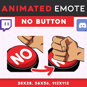 ANIMATED NO BUTTON Emote | Nope | Slamming Button | for Streamers ...