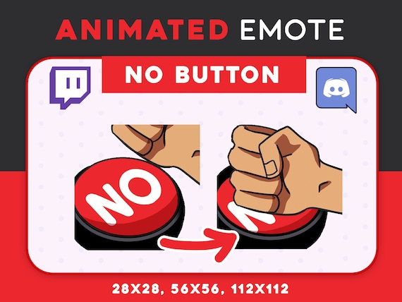 ANIMATED NO BUTTON Emote Nope Slamming Button for - Etsy