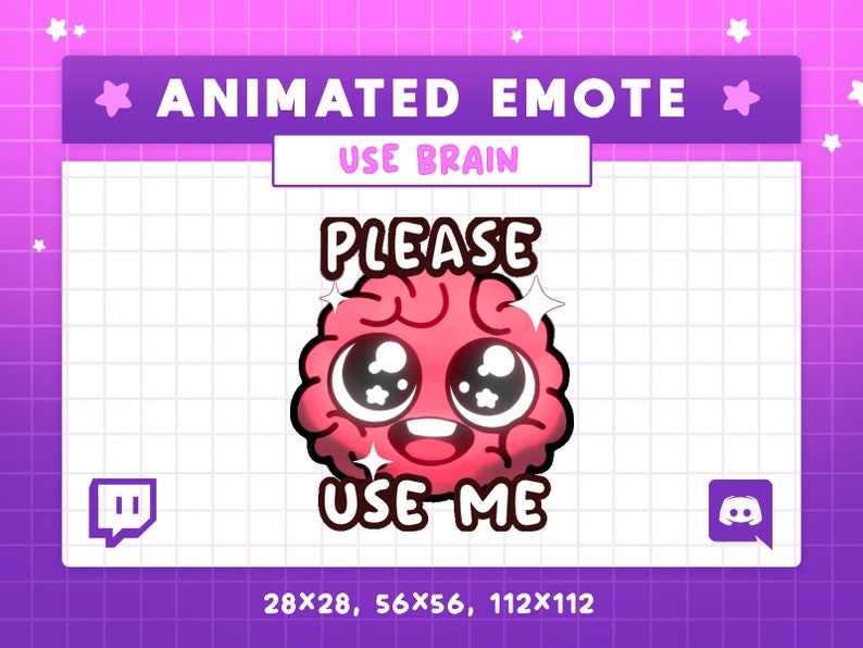 Animated Brain Emote: Discord & Twitch Emotes for Streaming, Stream ...