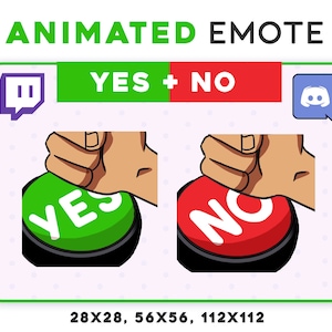 YES + NO ANIMATIED Emote | Smashing Button Emoji | Funny Emotes for ...