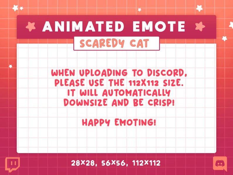Scared Black Cat Animated Emote: Discord Twitch Emotes for Streaming ...