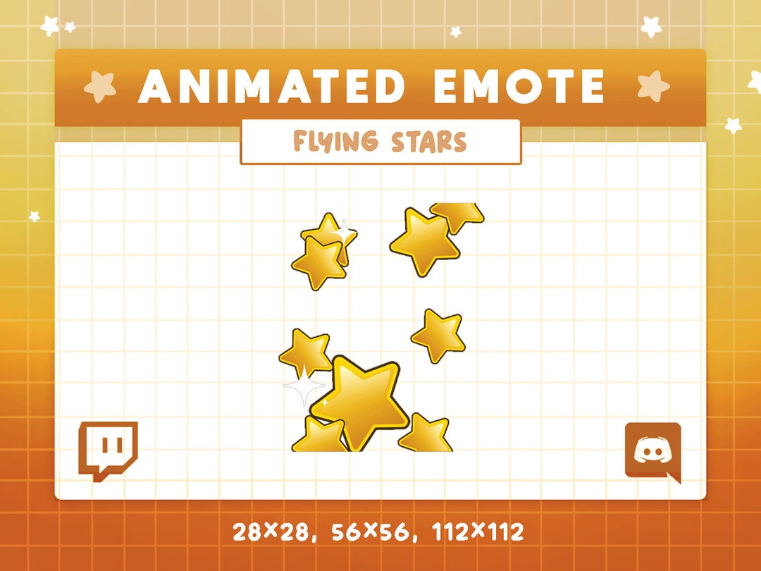 Flying Stars Animated Emote, Cute Moving Stars, Sparkle, Magic ...