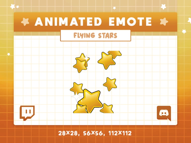 Flying Stars Animated Emote: Discord & Twitch Emotes for Streaming ...