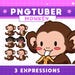 Pngtuber Monkey, Cute Monkey Vtuber for OBS Streamlabs, Ready to Use ...
