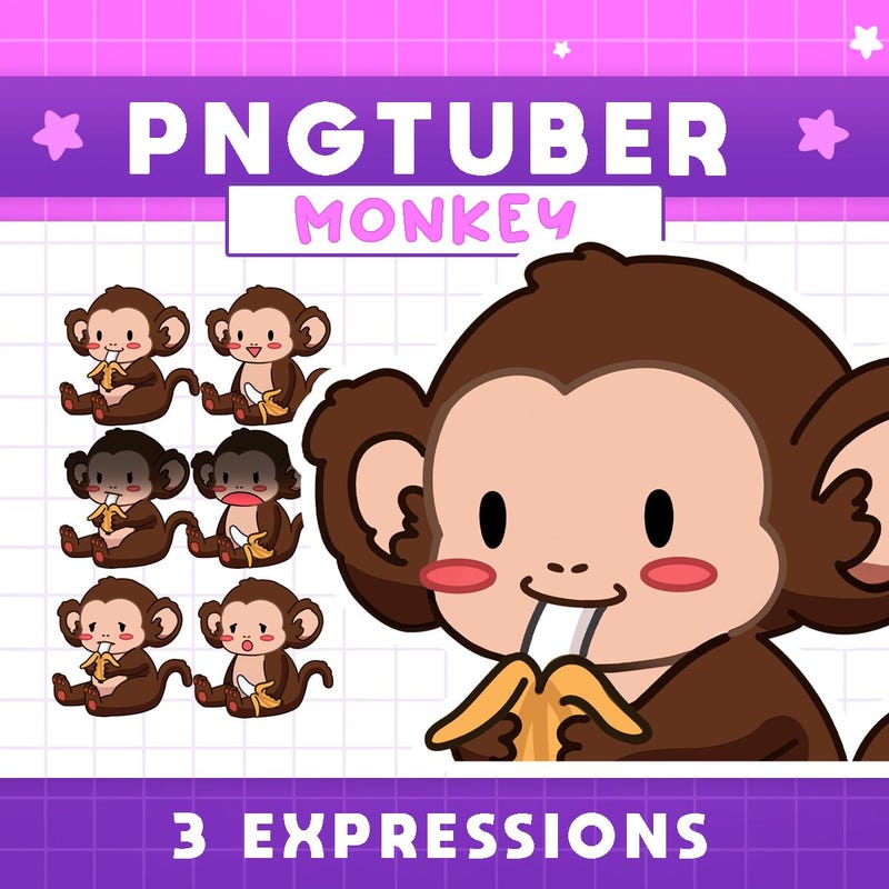 Monkey Illustration - Etsy