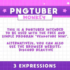 Pngtuber Monkey, Cute Monkey Vtuber for OBS Streamlabs, Ready to Use ...