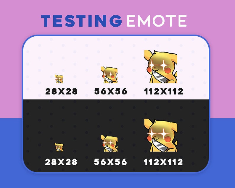 Animated Emote Pikachu Knife Emote Streamer Emote Pokemon - Etsy