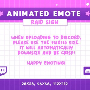 Animated + Static Pink Raid Sign Emote, Twitch Emote, Streaming Raids ...
