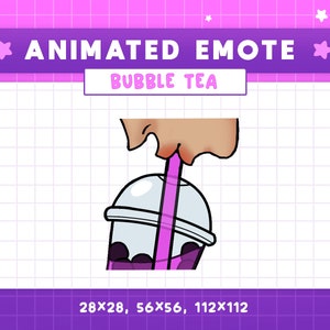 Animated Bubble Tea Emote, Boba Tea Emote, Twitch Emotes, Streaming ...