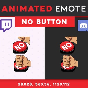 ANIMATED NO BUTTON Emote | Nope | Slamming Button | for Streamers ...