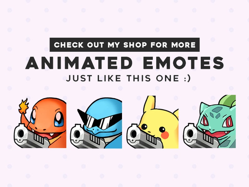 ANIMATED CHARMANDER GUN Emote / Angry Cute Chibi Pokemon / - Etsy