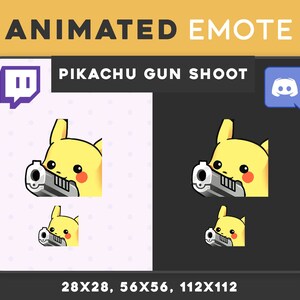ANIMATED PIKACHU GUN Emote / Angry Pikachu / Funny Twitch or Discord ...