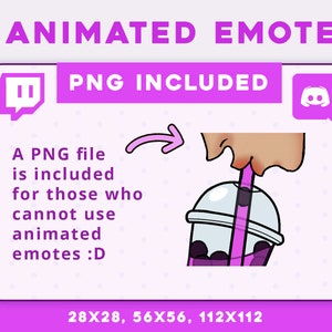 Animated Bubble Tea Emote, Boba Tea Emote, Twitch Emotes, Streaming ...