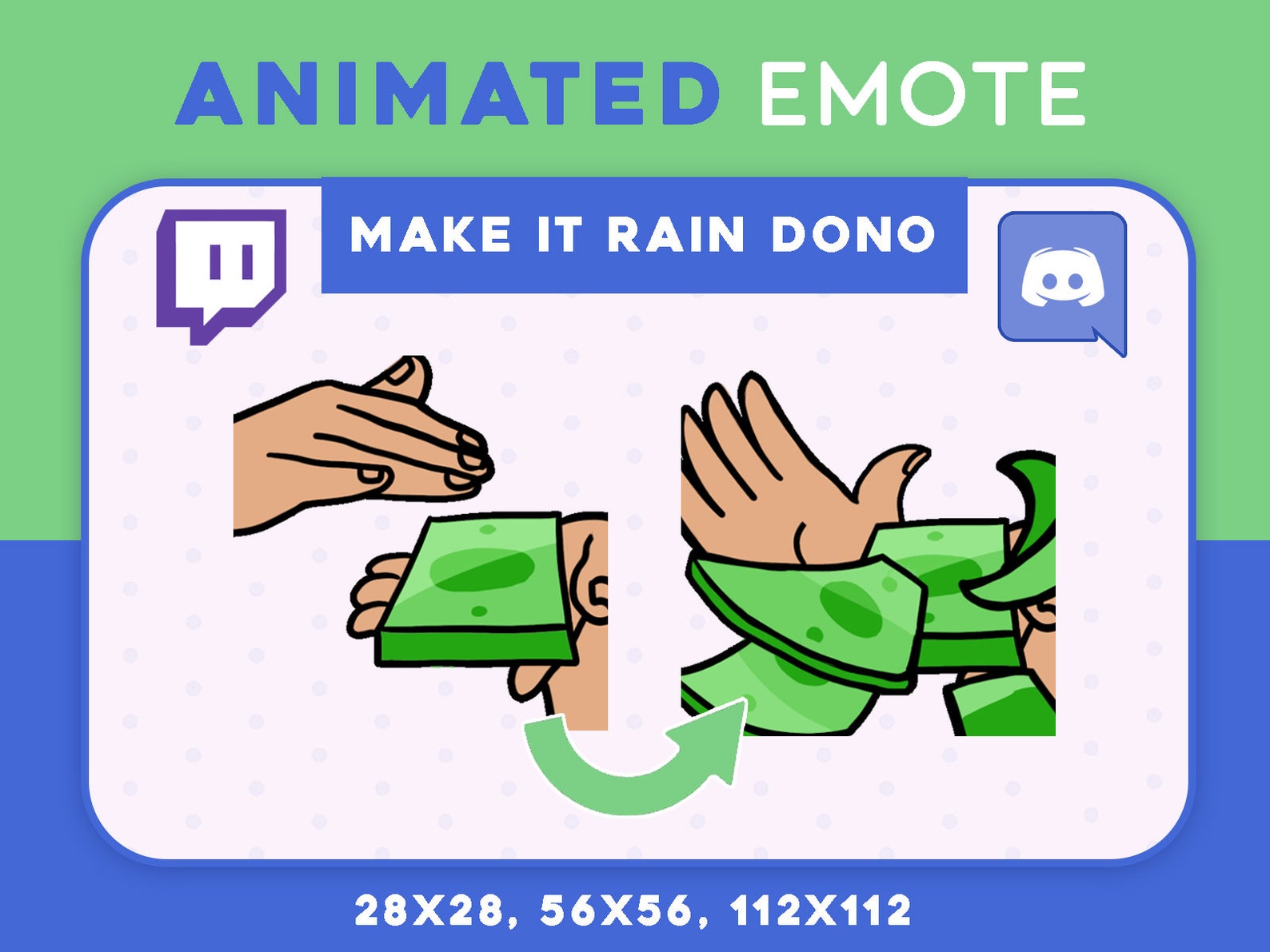 Animated Donation Emote Make It Rain Twitch Emote Discord Emote ...