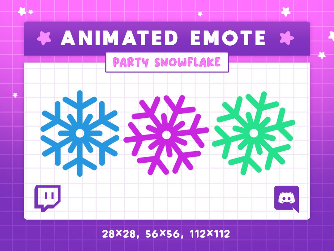 Animated Snowflake Emote, Party Rainbow Rave, Twitch Emotes, Streaming ...