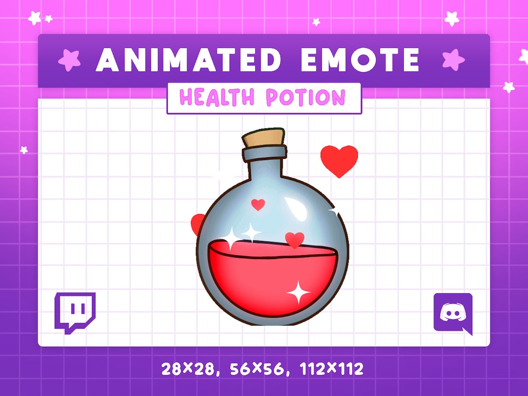 ANIMATED Health Potion Emote | Love Potion | Health Pack | Healing Pot ...