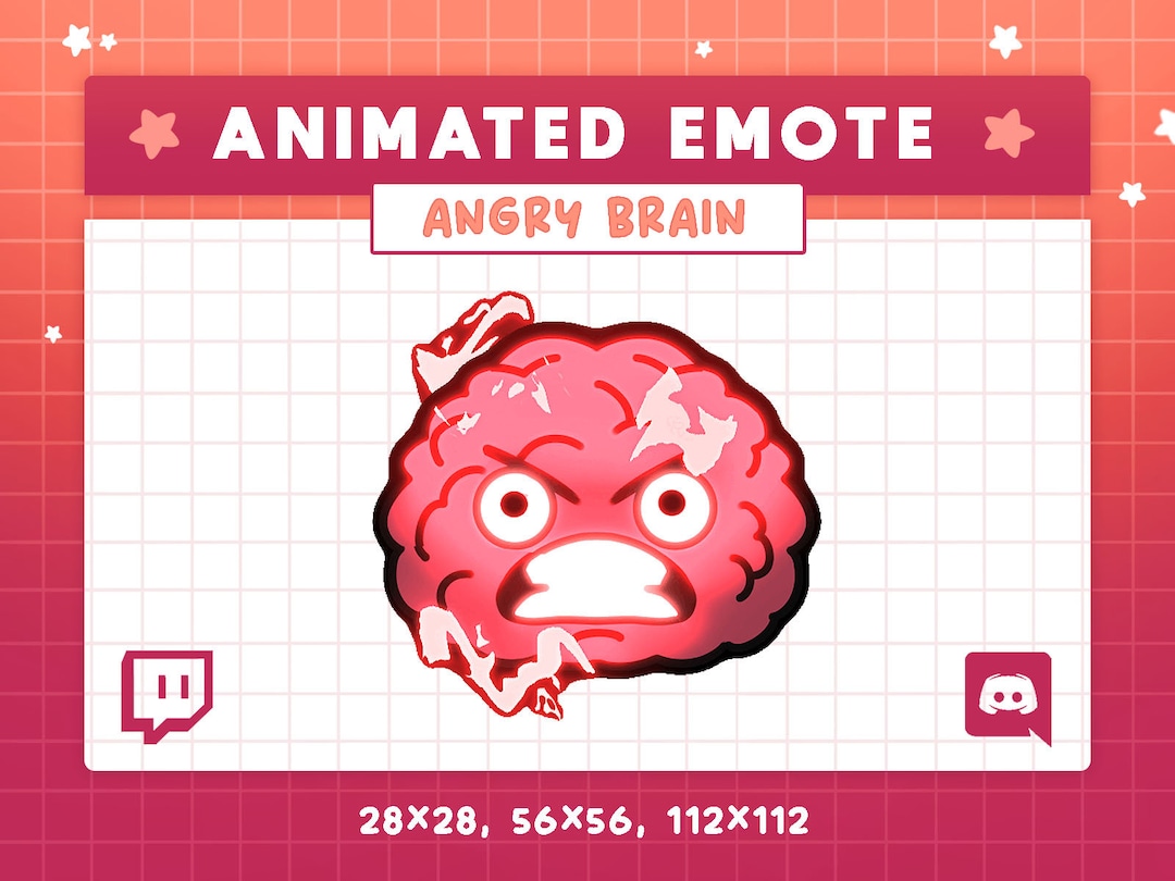 ANIMATED Angry Brain Emote Rage Lightning / Raging Mega Mind / Brainiac ...