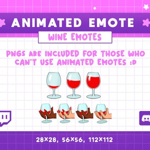 Animated Wine Glass Emote, Discord, Twitch Emote, Streamer Cheers ...