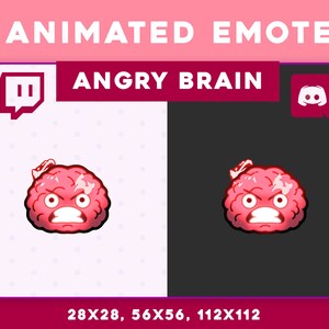 ANIMATED Angry Brain Emote Rage Lightning / Raging Mega Mind / Brainiac ...