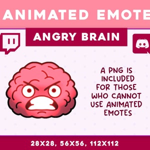 ANIMATED Angry Brain Emote Rage Lightning / Raging Mega Mind / Brainiac ...