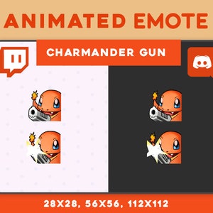 ANIMATED CHARMANDER GUN Emote / Angry Cute Chibi / Funny Twitch ...