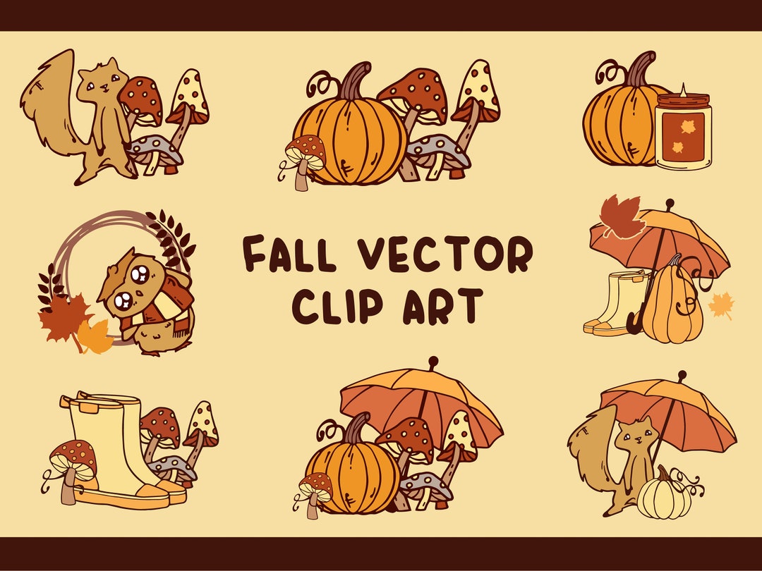 Fall SVG Vector Graphics | Hand Drawn | Autumn Bundle | Pumpkins ...