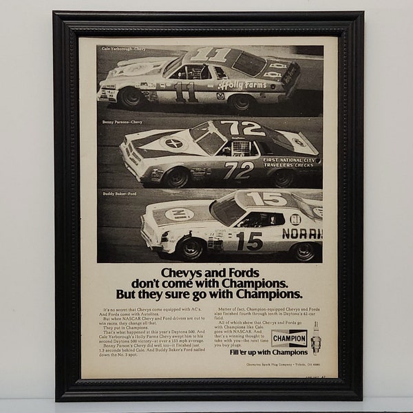 Classic Nascar Poster - Etsy