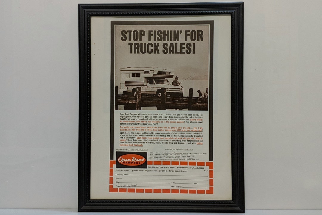 RARE Promo Ad 1969 Open Road Campers RV Chevrolet C10 Pickup Truck ...