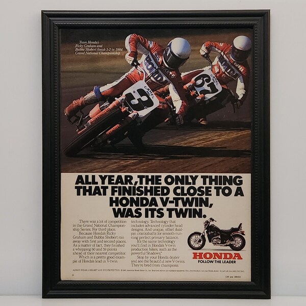Vintage Honda Motorcycle Poster - Etsy